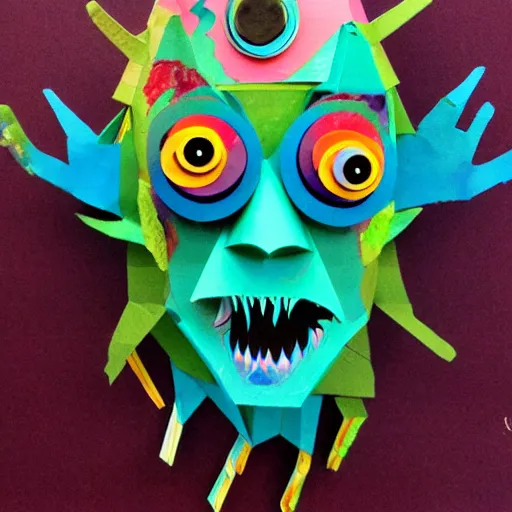 a psychedelic overly scary monster made out of | Stable Diffusion | OpenArt
