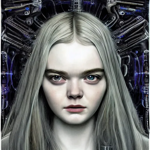 a striking hyper real illustration of Elle Fanning | Stable Diffusion ...