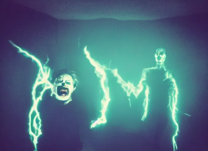 horror demon evil transparent spirit attacks in living | Stable Diffusion