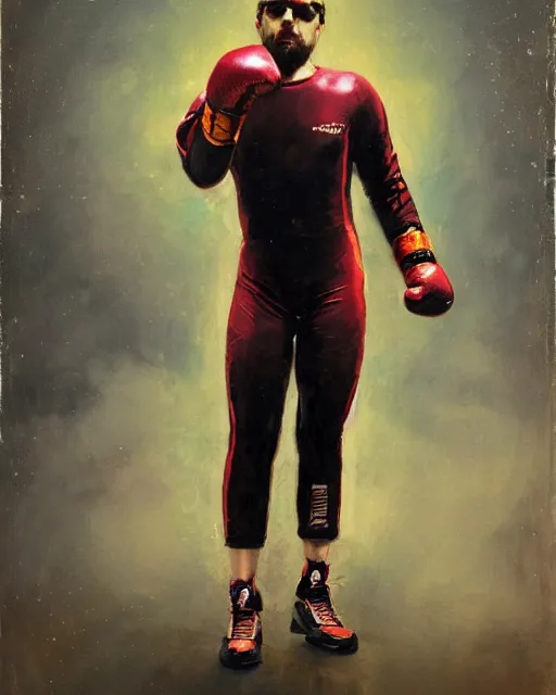 sigma sam hyde in high - tech boxing suit standing | Stable Diffusion ...