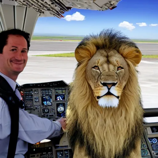 an airline pilot lion | Stable Diffusion | OpenArt
