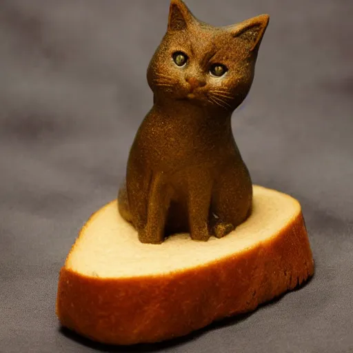 little cat statue on bread | Stable Diffusion | OpenArt