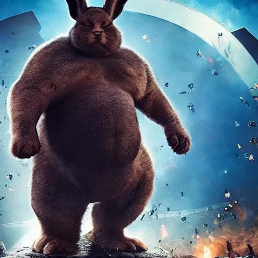 A badass photo of the real big chungus in a marvel | Stable Diffusion