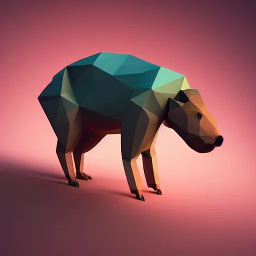 a low - poly 3 d render of a capybara, ultra detailed, | Stable Diffusion | OpenArt