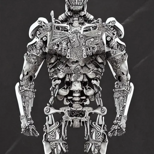 cyborg skeleton warrior with a very ornamentated | Stable Diffusion ...