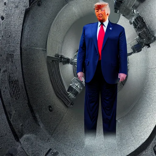 cinematic shot of donald trump wearing futuristic | Stable Diffusion ...