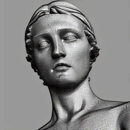 renaissance statue in a bright neon ring, digital art, | Stable ...