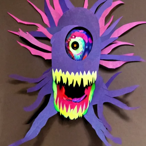a psychedelic overly scary monster made out of | Stable Diffusion | OpenArt