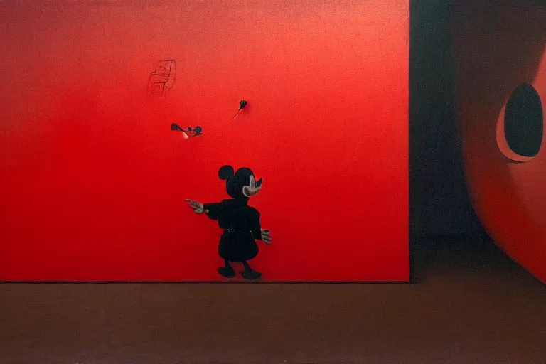 only with red, red thieves with mickey mouse donald | Stable Diffusion ...