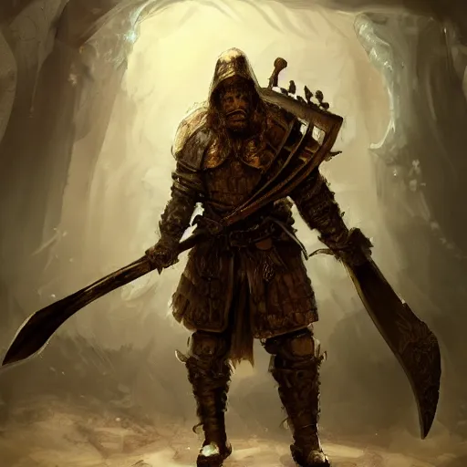 concept art of a dnd executioner holiding a big axe, | Stable Diffusion ...