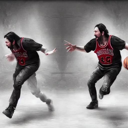 hyperrealistic mixed media image of Fat Keanu Reeves | Stable Diffusion ...