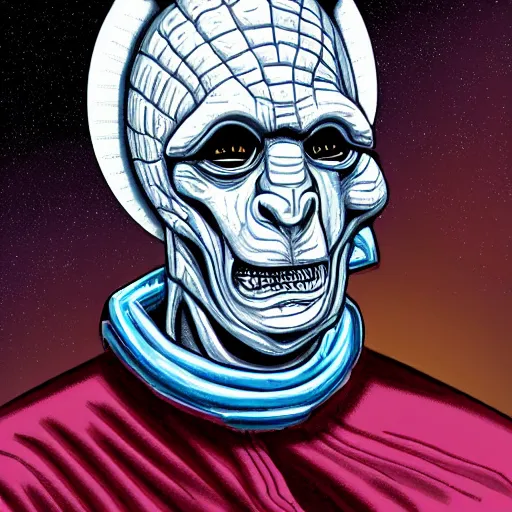 Reptilian Space Pope, Far Future, Sci-Fi, Year 10,000 | Stable ...