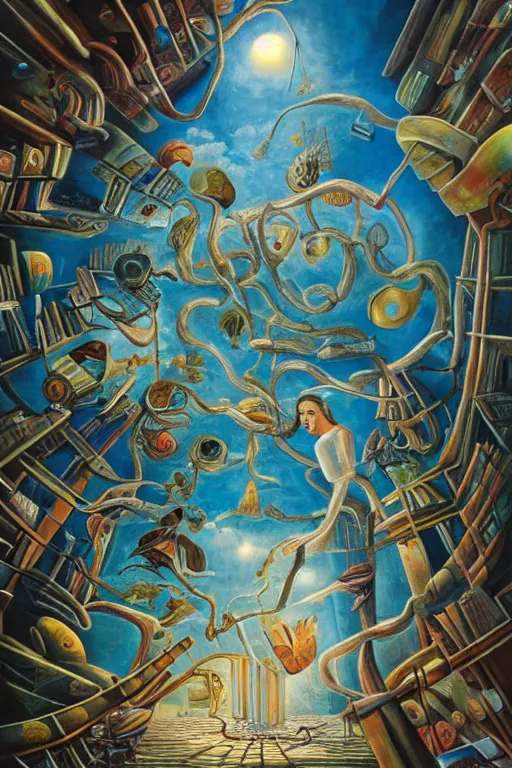 surrealist painting full of subtle hints, mystic | Stable Diffusion | OpenArt