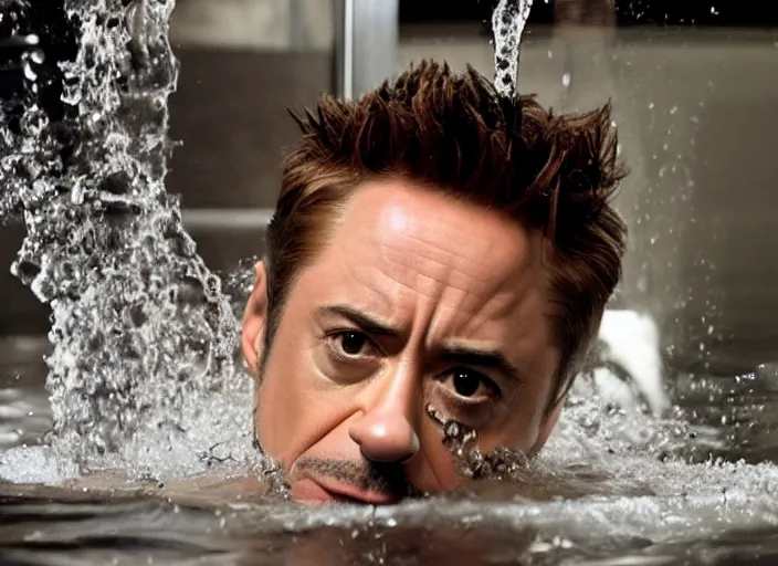 film still of Robert Downey Jr as Cobb falling into a | Stable ...