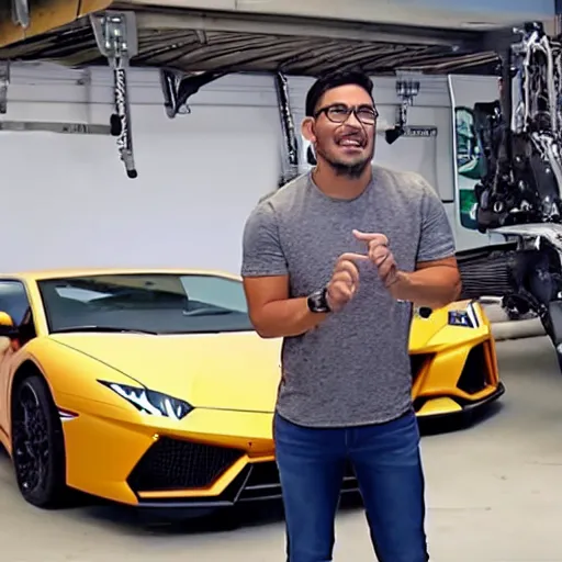 Tai Lopez in a garage, pointing to a huge Lamborghini | Stable ...