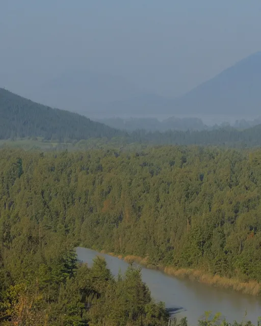 gigantic spandex mountain in the hazy distance over a | Stable ...