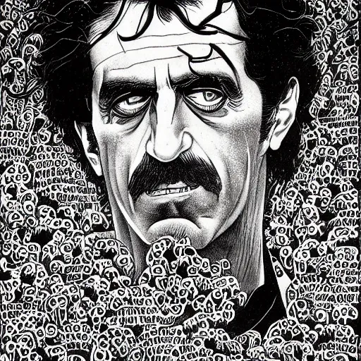 Frank Zappa Gantz manga panel award winning black and | Stable ...