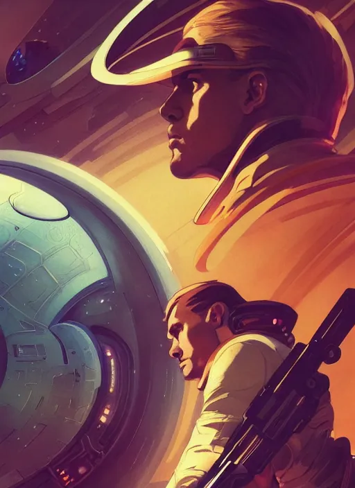 side profile centered portrait, man with a gun, a | Stable Diffusion ...