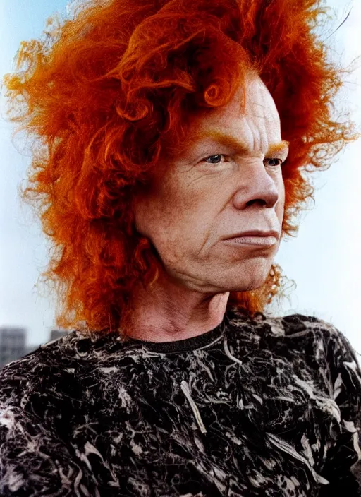 helmet lang photograph of carrot top, shot by helmut | Stable Diffusion ...