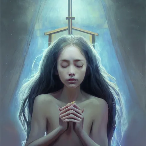 Art station concept of a beautiful girl kneeling in | Stable Diffusion | OpenArt