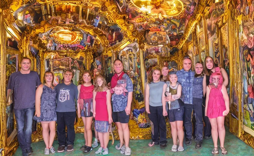 Family photo in the funhouse of mirrors | Stable Diffusion | OpenArt