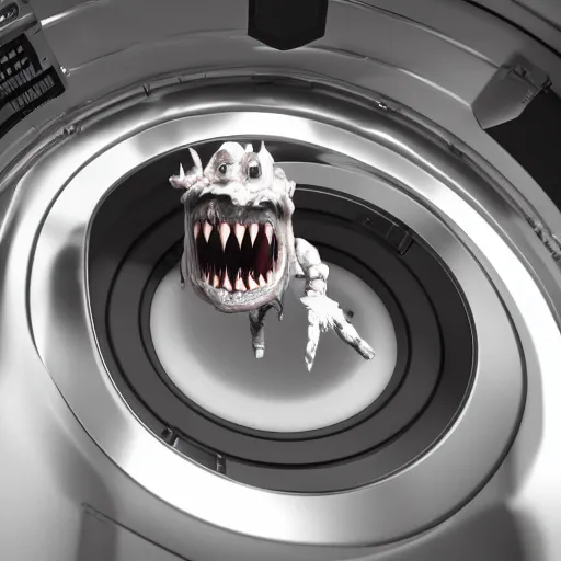 scary monster inside of washing machine, hyper | Stable Diffusion | OpenArt