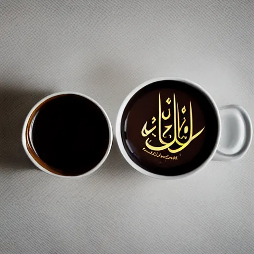 arabic calligraphy coffee cup design, product | Stable Diffusion | OpenArt