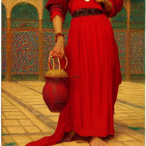 orientalist portrait of a moorish woman wearing a red | Stable Diffusion | OpenArt