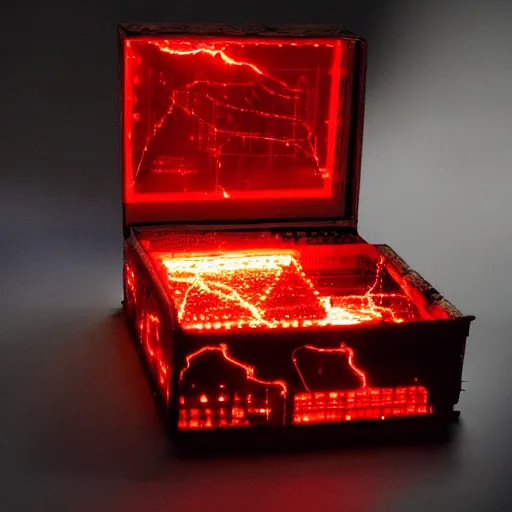 a large box made out of flesh, electronic circuitry, | Stable Diffusion ...