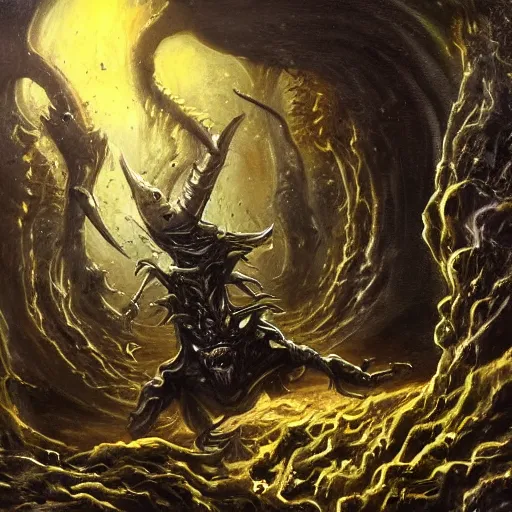 an arrogant knight steps casually into the abyssal | Stable Diffusion ...