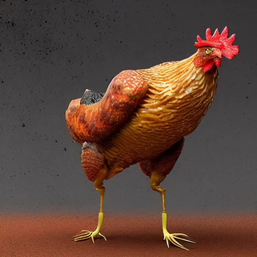 caught with a 8 legged chicken, hyper detailed, octane | Stable Diffusion