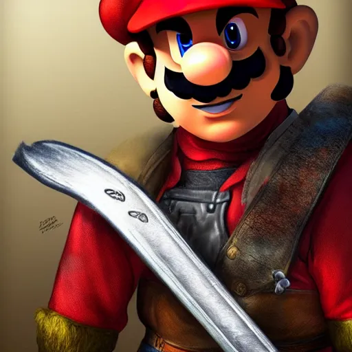photo of mario nintendo character as highlander, | Stable Diffusion ...