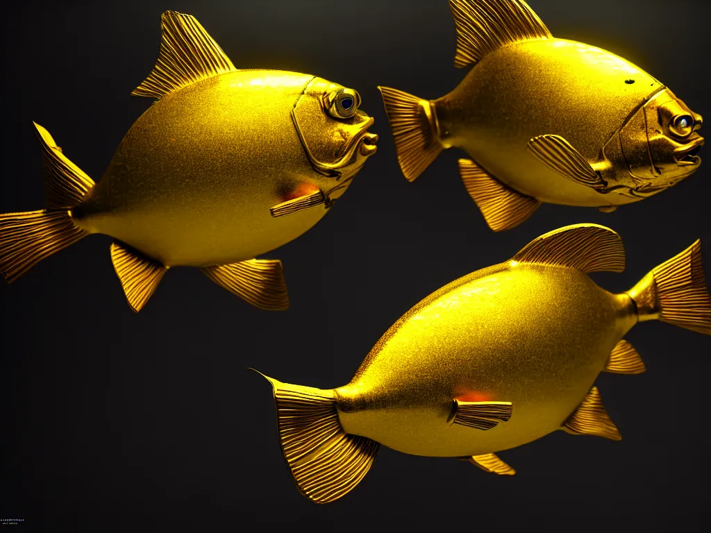 film still of a mechanical golden fish science fiction | Stable ...