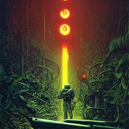vietnam war, cyborg marines, mutant jungle, by | Stable Diffusion | OpenArt