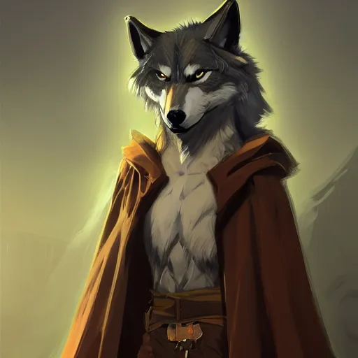 an anthropomorphic wolf, artstation hq, stylized, | Stable Diffusion ...