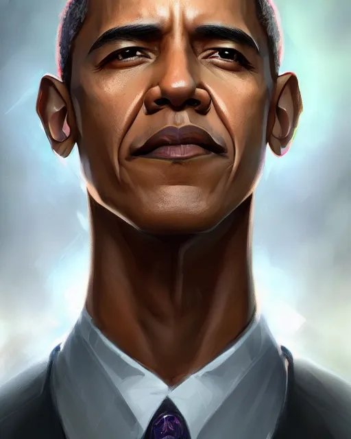 portrait of cybord barack obama, fantasy, intricate, | Stable Diffusion ...
