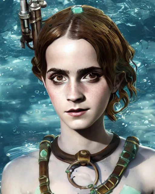 underwater bioshock steampunk biopunk portrait of emma | Stable ...