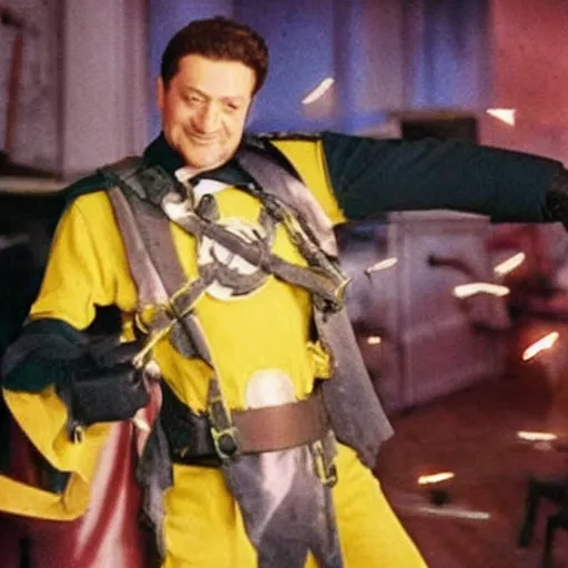 Film still of Zelensky as Captain Ukraine, from Marvel | Stable ...