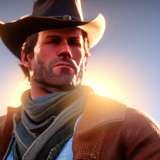 Arthur Morgan. daylight. sunlight. lens flare. light | Stable Diffusion