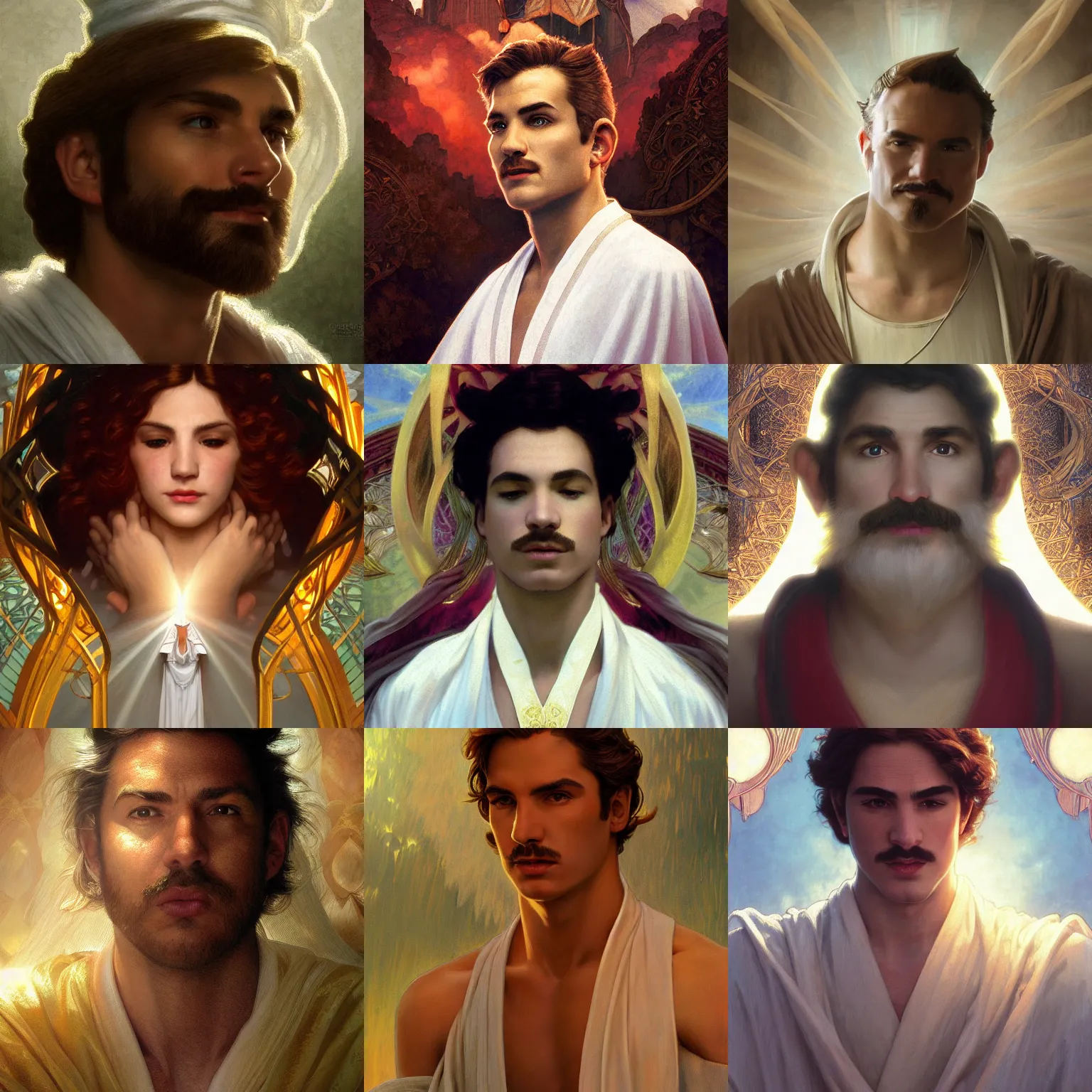 macro headshot of mario wearing a white robe, d & d, | Stable Diffusion ...