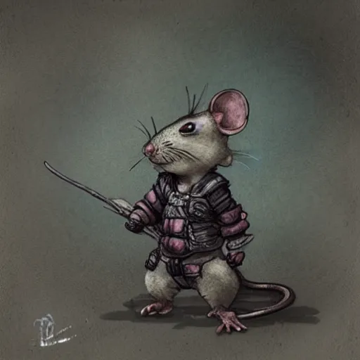 an ashigaru cyberpunk mouse by brian froud and greg | Stable Diffusion ...
