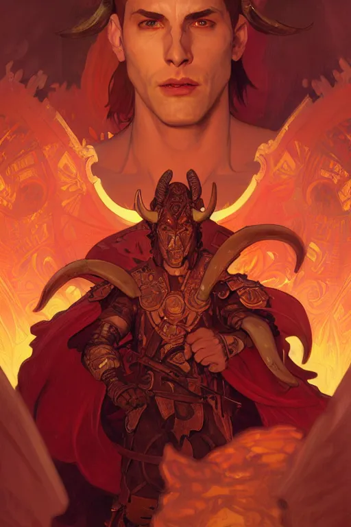 portrait of a beautiful young fit male demon with big | Stable ...