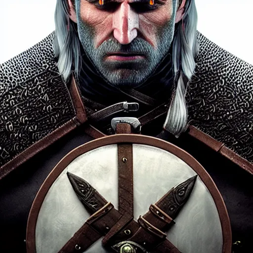a digital painting of the witcher holding a birthday | Stable Diffusion