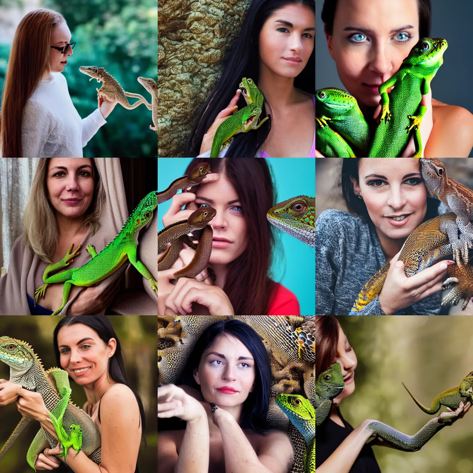high quality photo of a woman with lizards inside her | Stable Diffusion | OpenArt