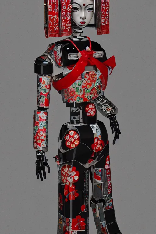 full body portrait of a Japanese robot geisha with | Stable Diffusion ...