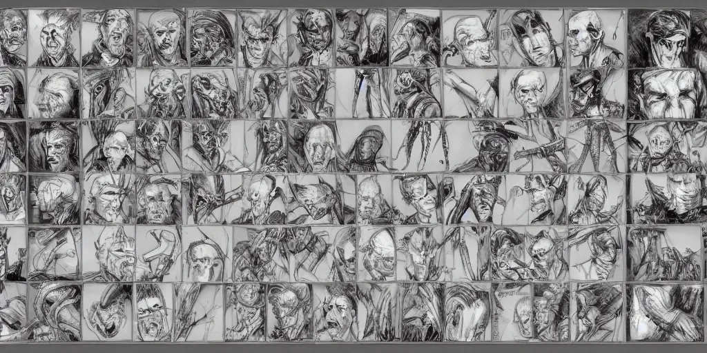 highly detailed character sheet, expressive facial | Stable Diffusion