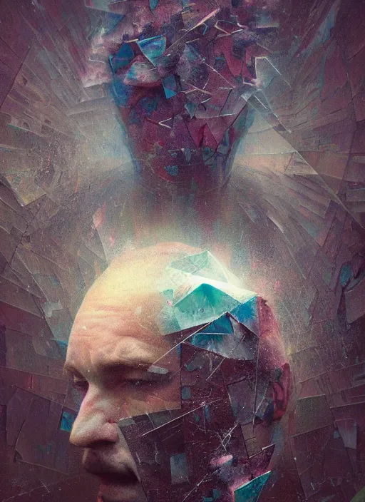 a painting of a man's head disintegrating into | Stable Diffusion | OpenArt