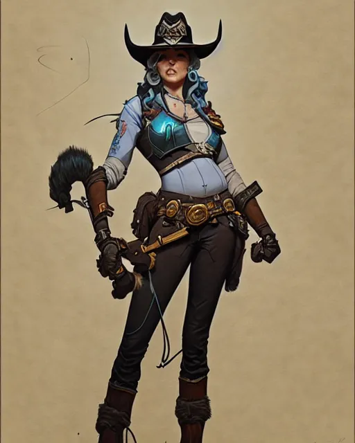 ashe the cowgirl from overwatch, character portrait, | Stable Diffusion ...
