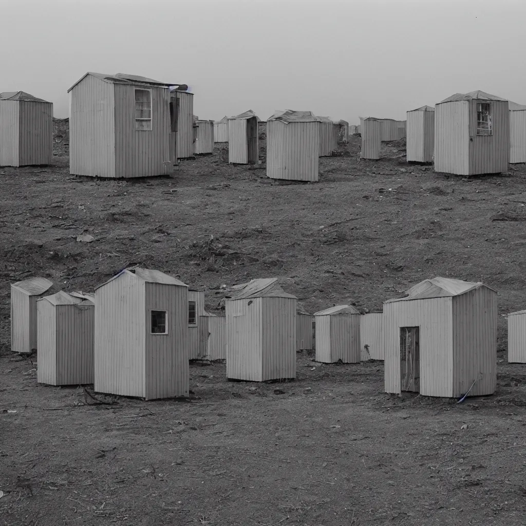 towers made up of makeshift squatter shacks with | Stable Diffusion ...