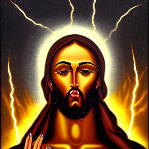 beautiful detailed religious oil painting of cyborg | Stable Diffusion ...